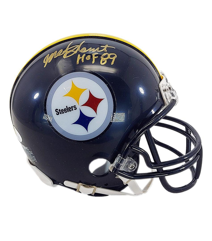 Mel Blount Signed HOF 89 Inscription Pittsburgh Steelers Mini Football ...