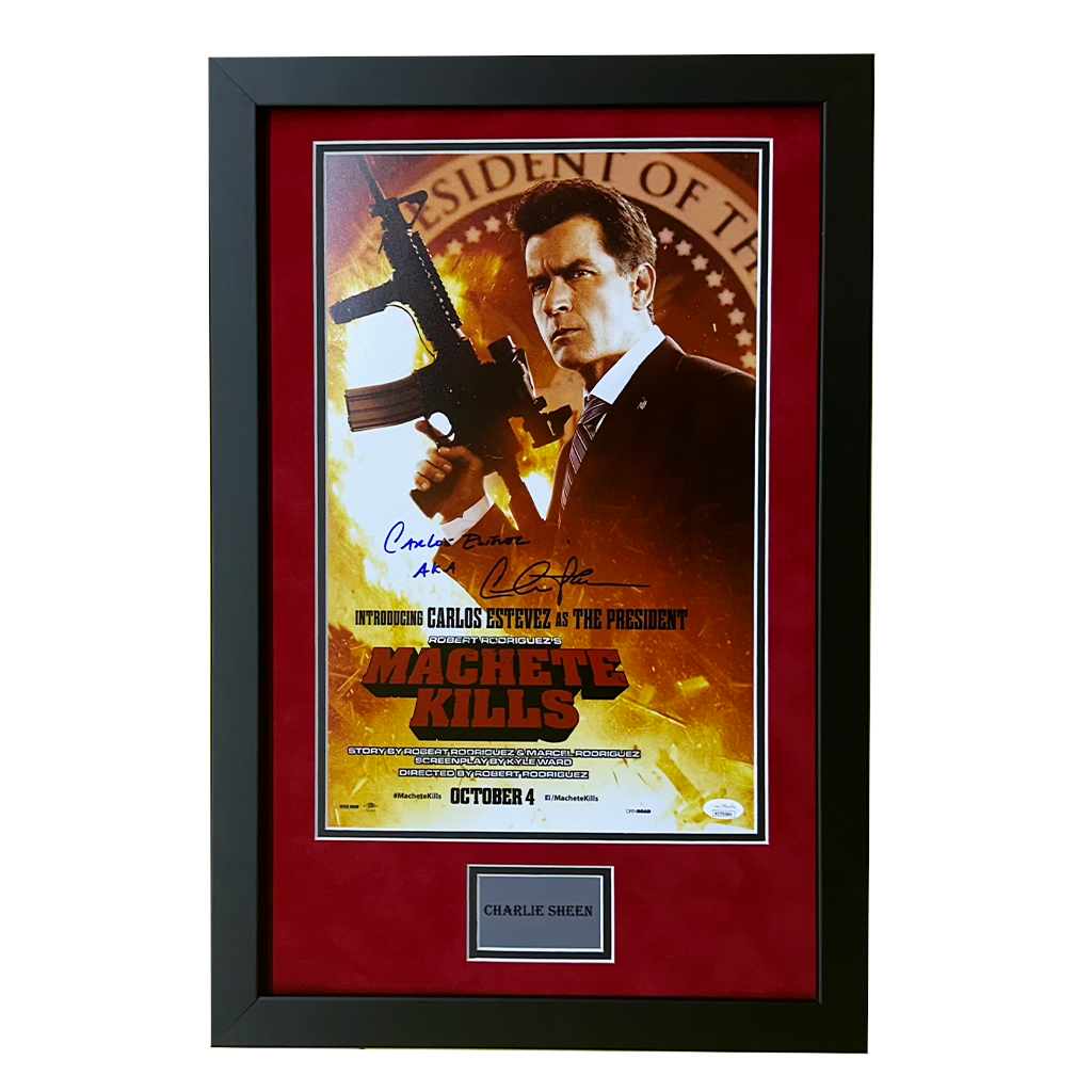Charlie Sheen Hand Signed & Framed 11x17 Machete Kills Movie Poster (J ...