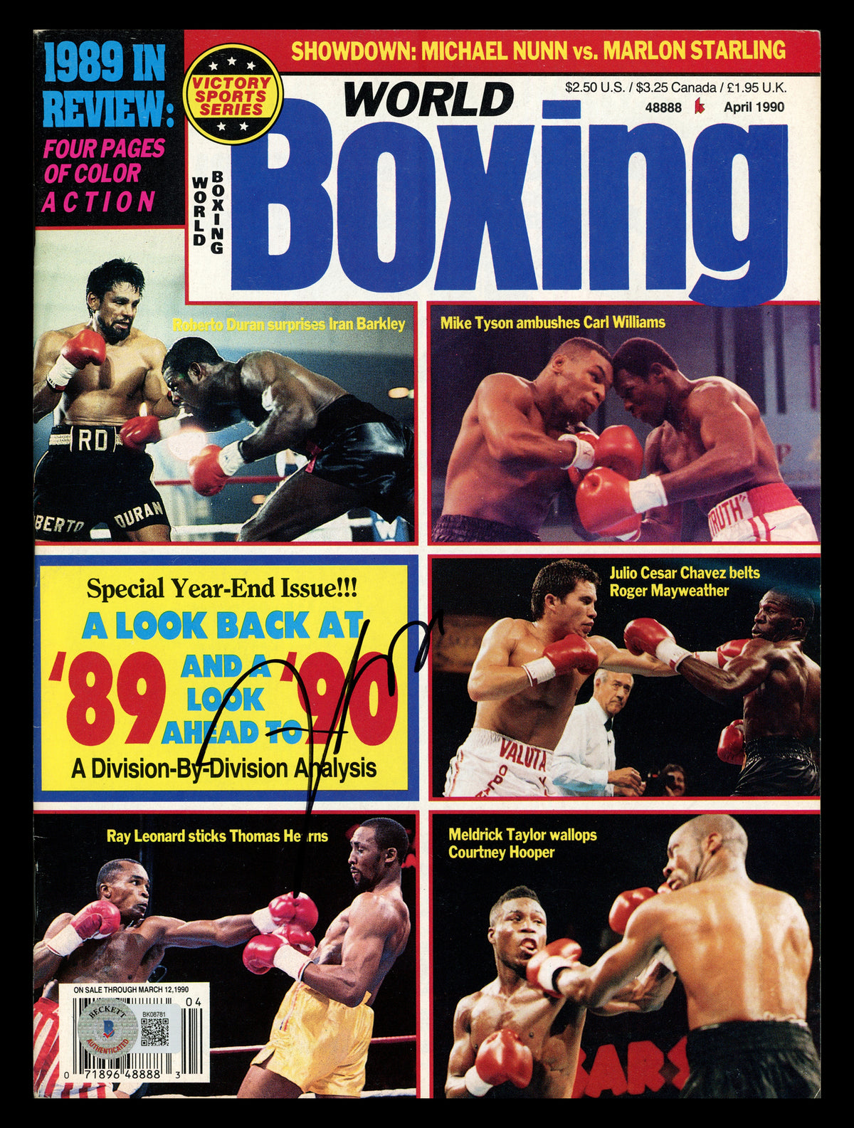 Julio Cesar Chavez Autographed World Boxing Magazine Beckett BAS QR #B ...