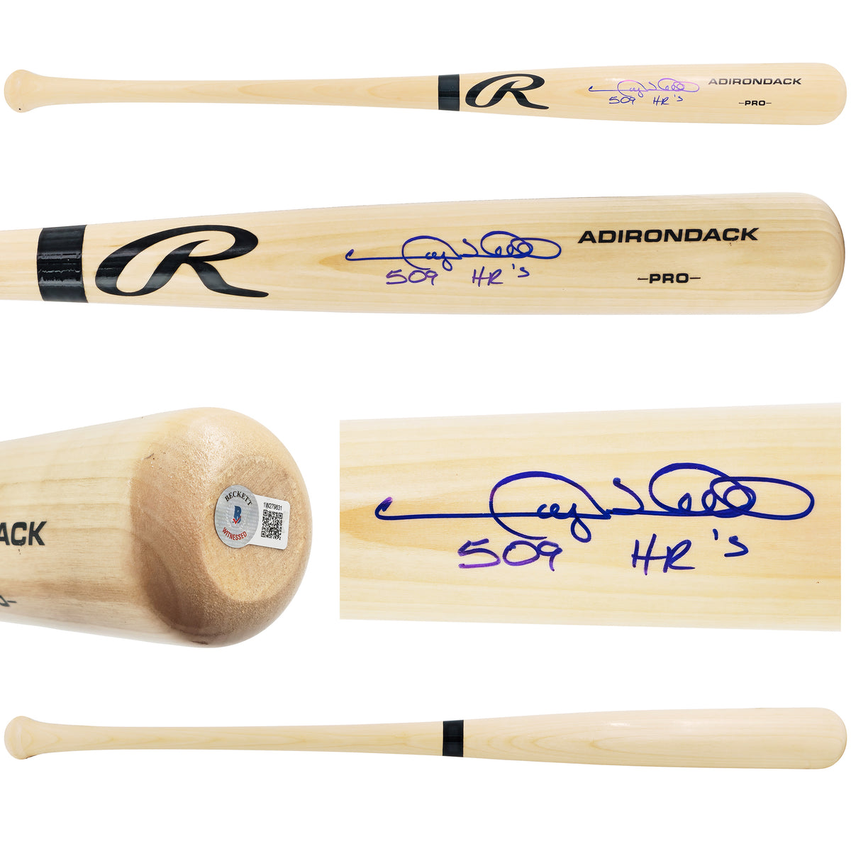 Gary Sheffield Autographed Blonde Rawlings Adirondack Pro Baseball Bat ...