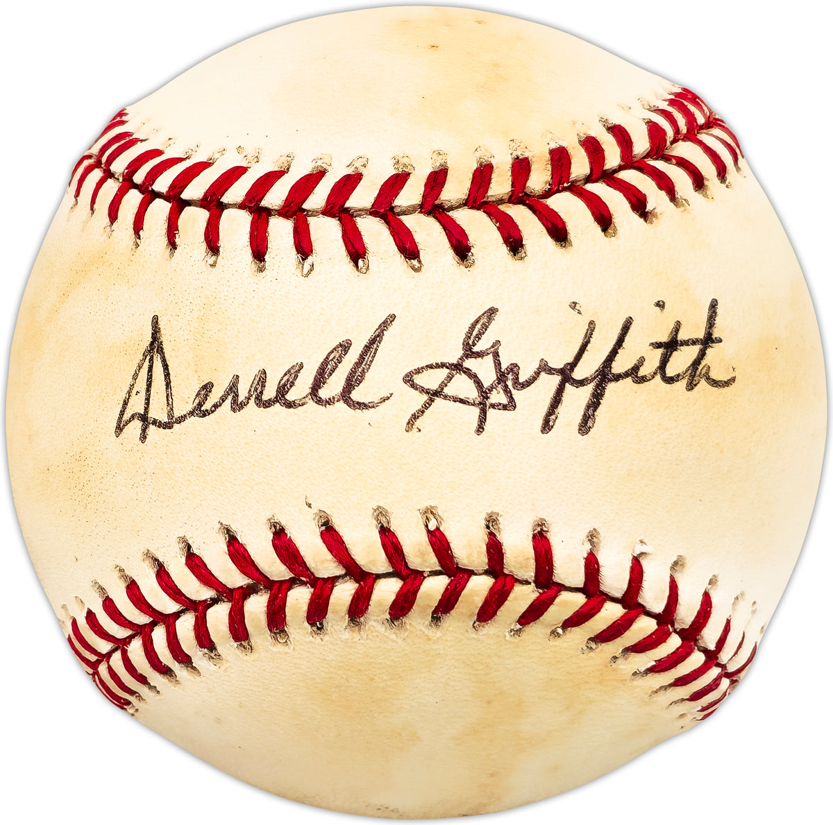 Derrell Griffith Autographed Official NL Baseball Los Angeles Dodgers — RSA