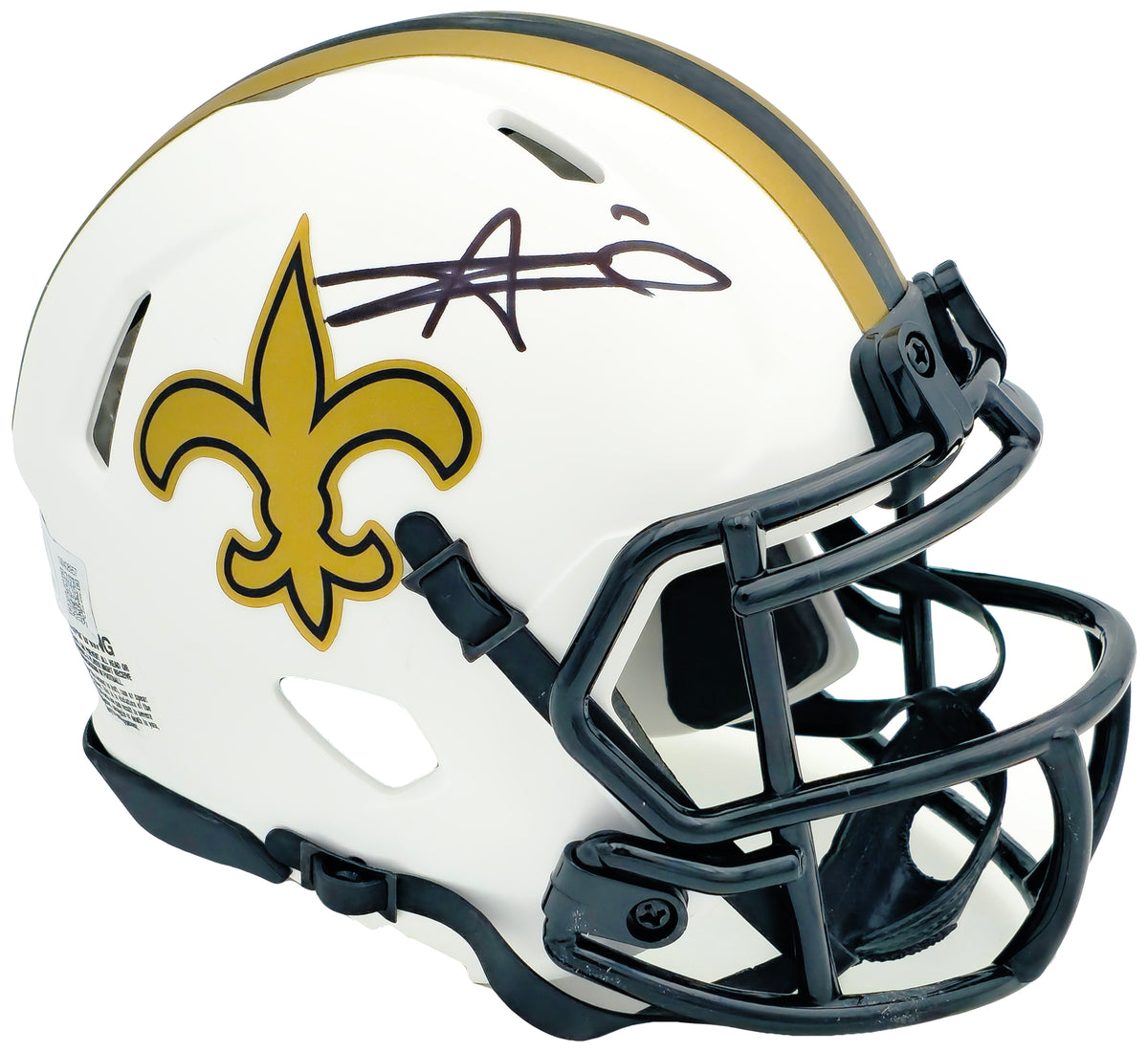 Alvin Kamara Autographed New Orleans Saints Lunar Eclipse White Speed — RSA