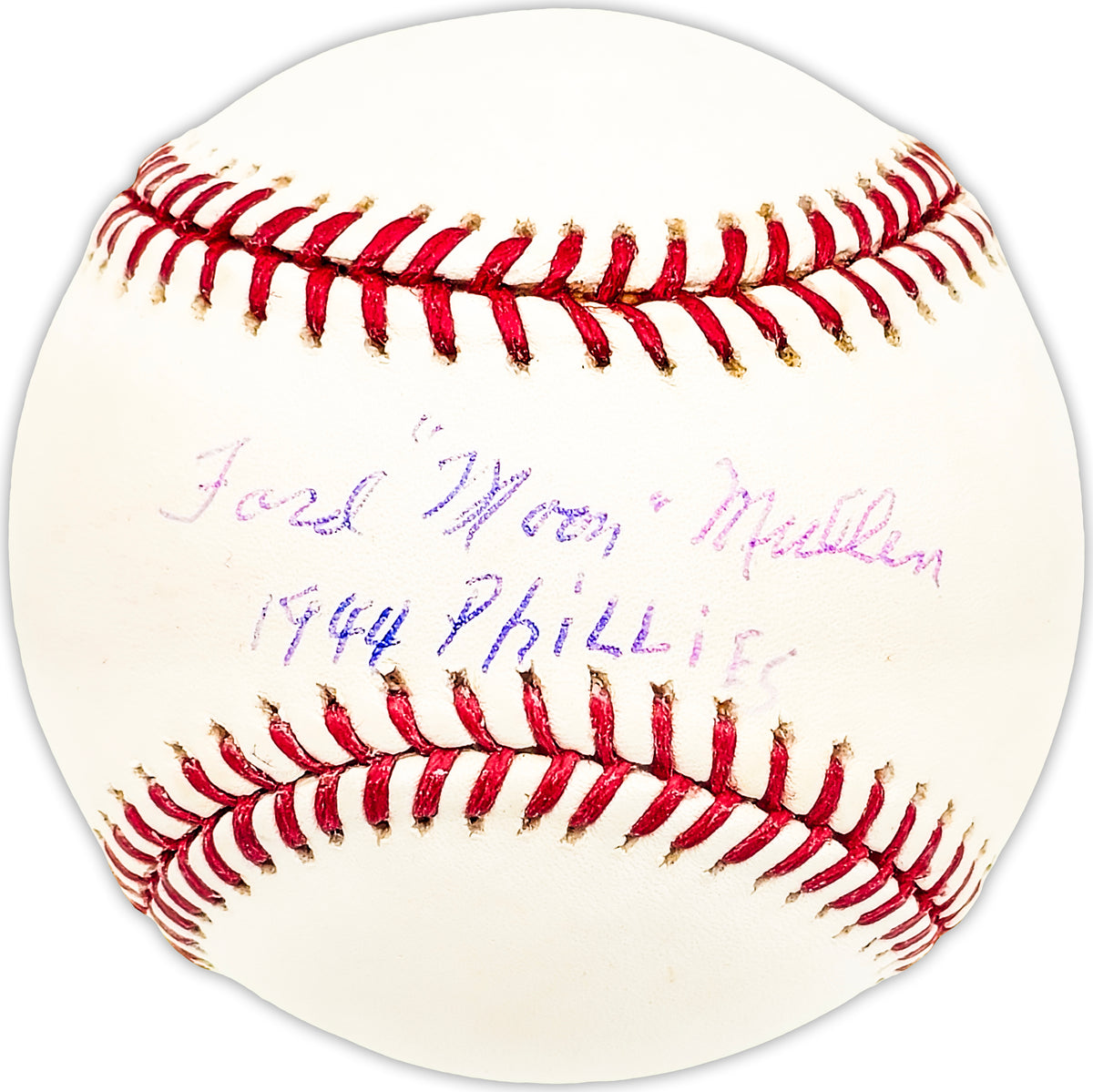 Ford "Moon" Mullen Autographed Official MLB Baseball Philadelphia Phil ...