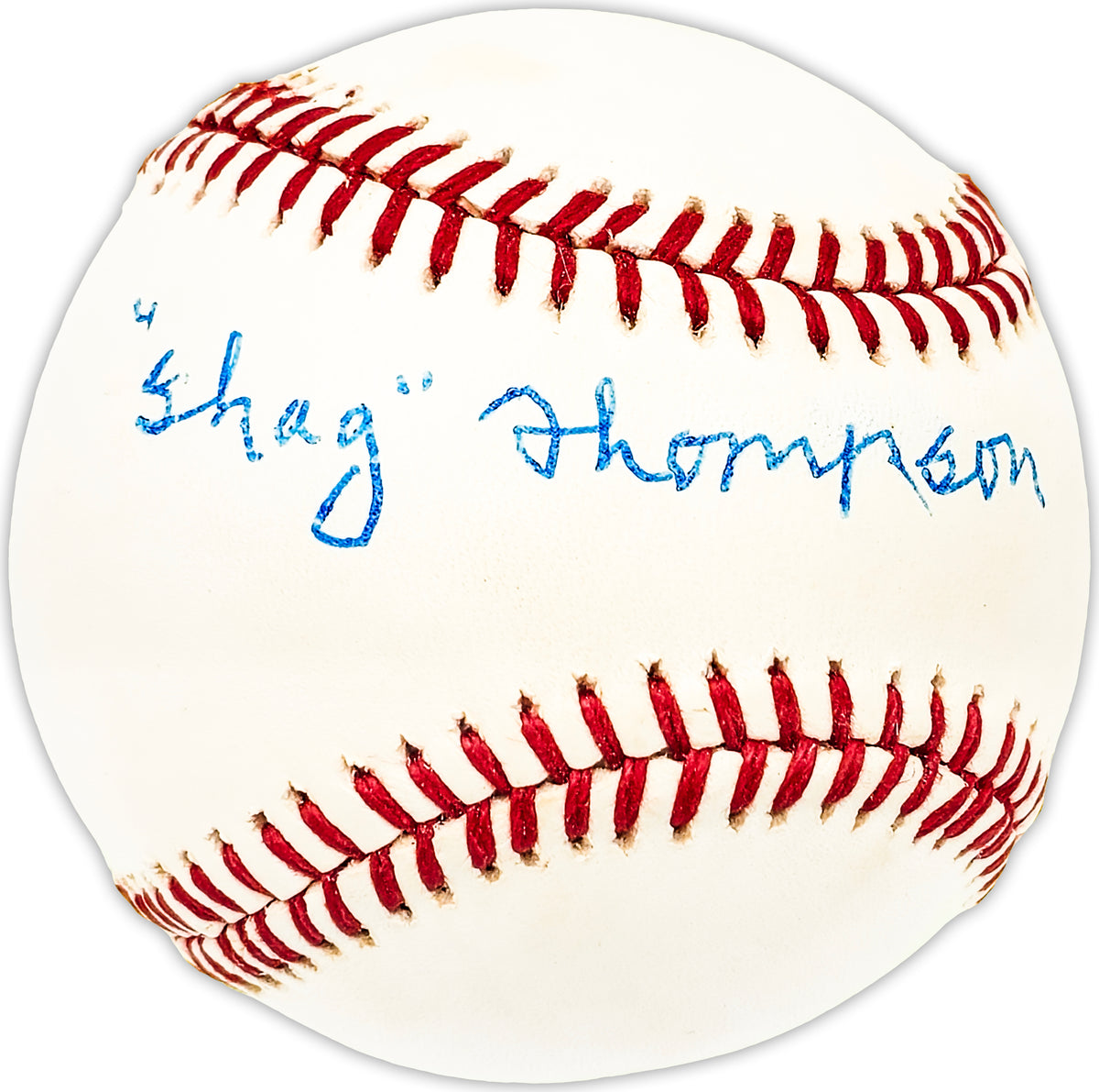 James Shag Thompson Autographed Official AL Baseball Philadelphia A's — RSA