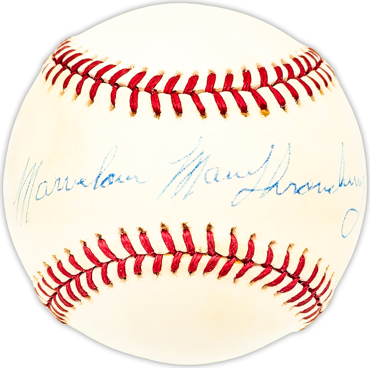 Marvelous Marv Throneberry Autographed Official AL Baseball New York Y ...