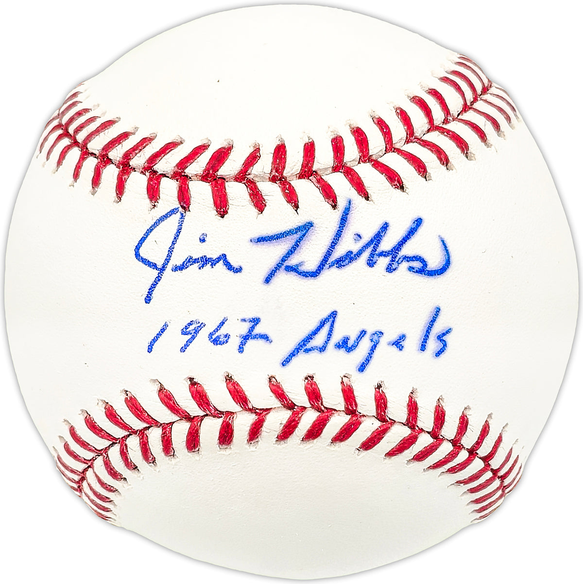 Jim Hibbs Autographed Official MLB Baseball California Angels "1967 An ...