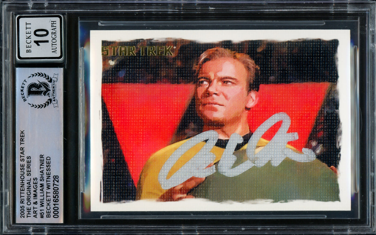 William Shatner Autographed 2005 Rittenhouse Art & Images Card #51 Sta ...