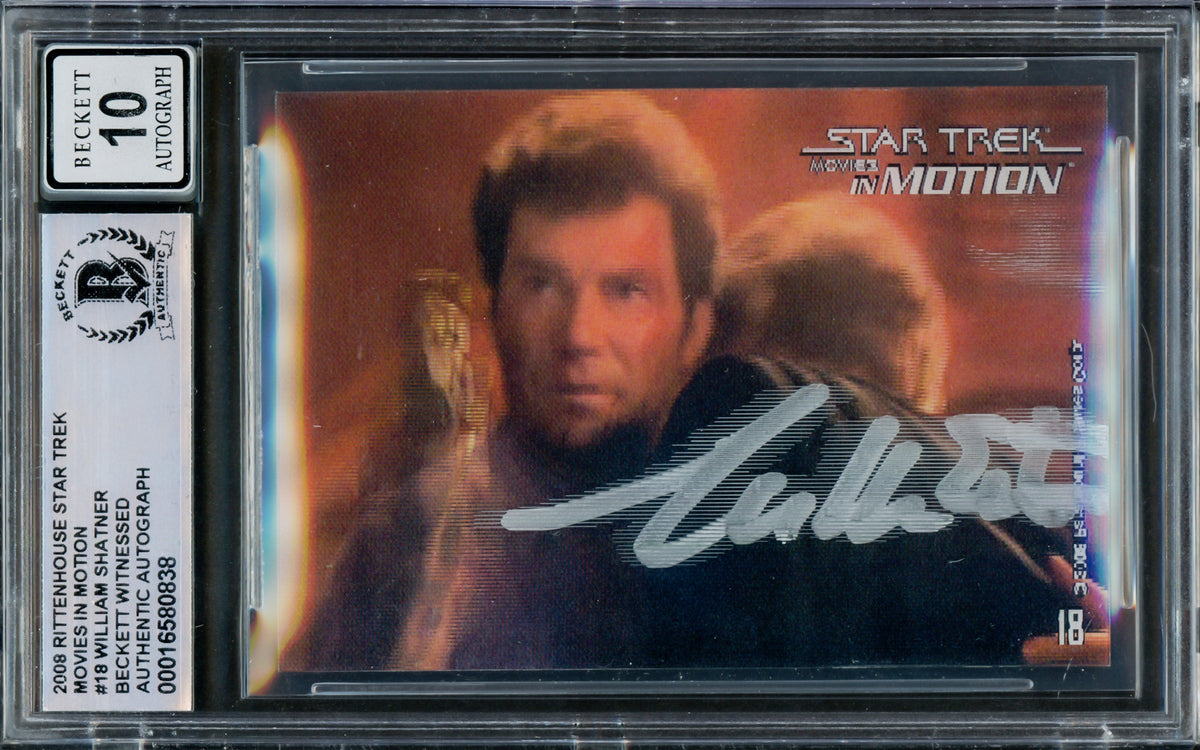 William Shatner Autographed 2008 Rittenhouse Movies In Motion Card #18 ...