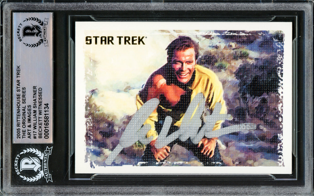 William Shatner Autographed 2005 Rittenhouse Art & Images Card #17 Sta ...