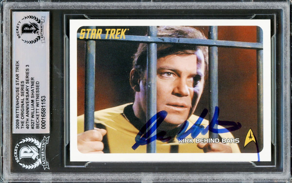 William Shatner Autographed 2009 Rittenhouse Card #327 Star Trek Capta ...
