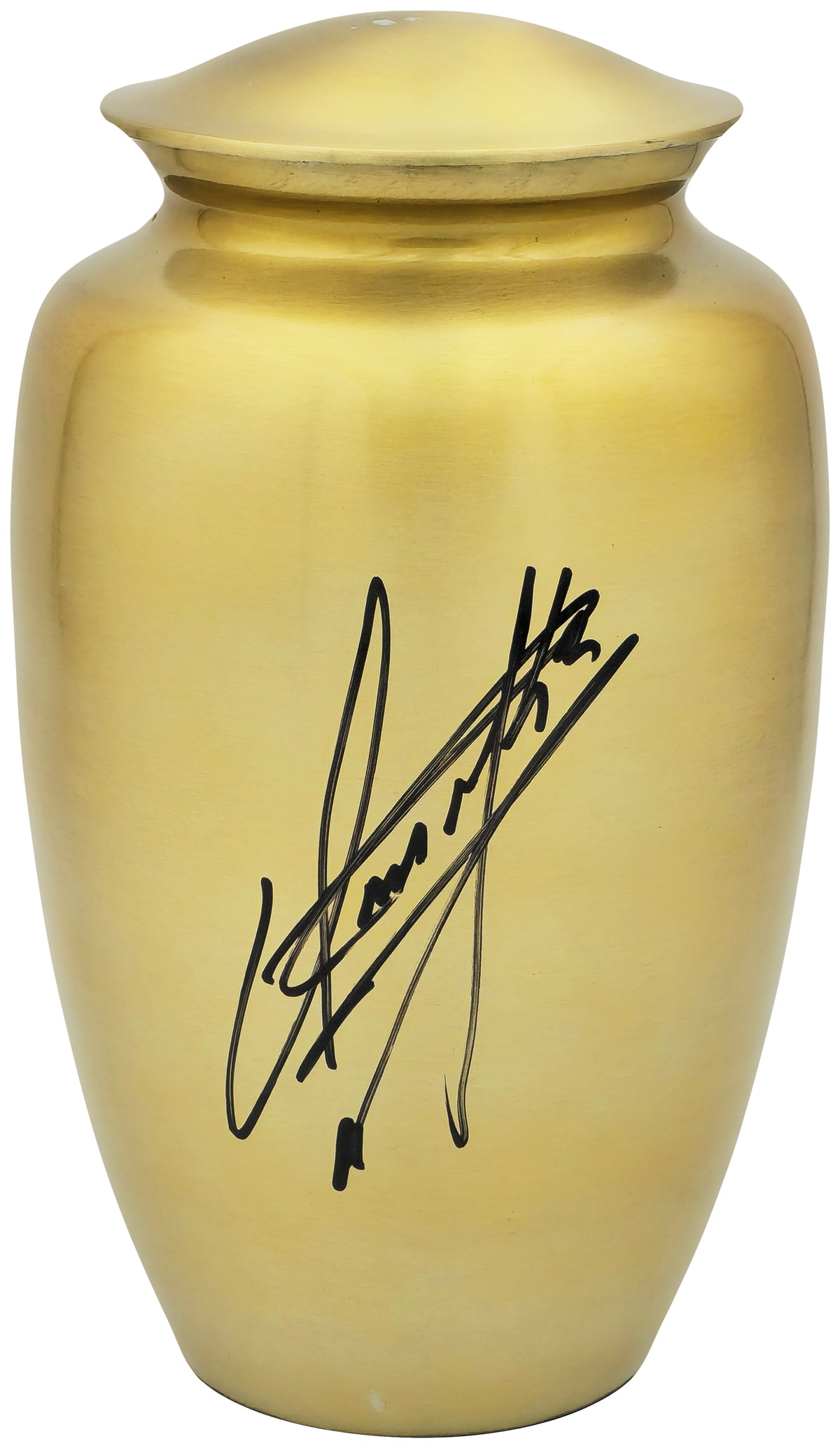 Undertaker Autographed Gold Urn WWE (Imperfection) JSA — RSA
