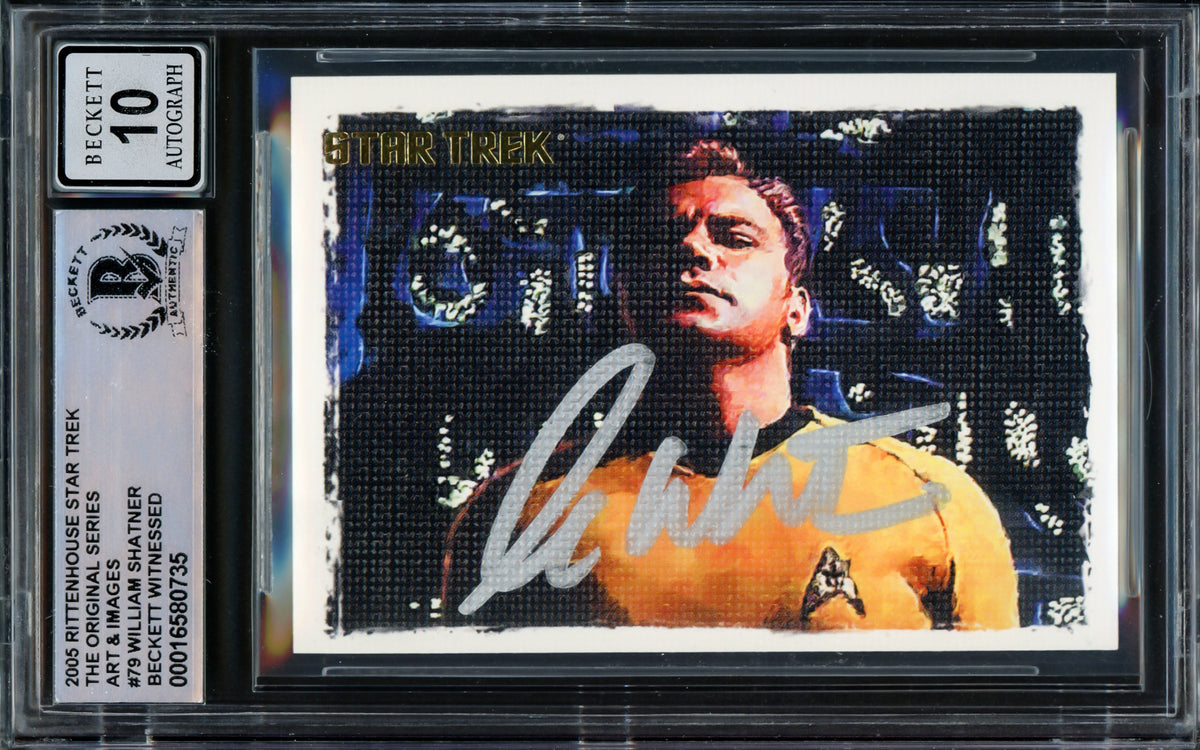 William Shatner Autographed 2005 Rittenhouse Art & Images Card #79 Sta ...