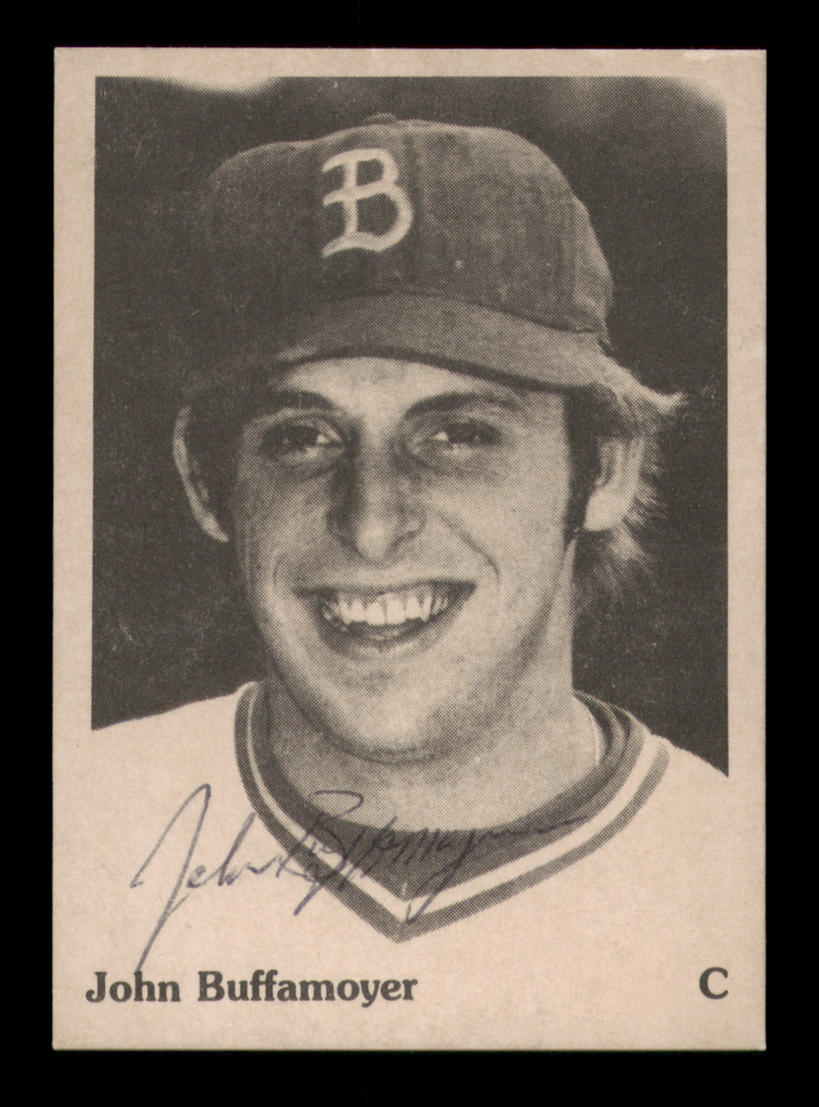 John Buffamoyer Autographed 1975 TCMA Rookie Card Burlington Bees — RSA