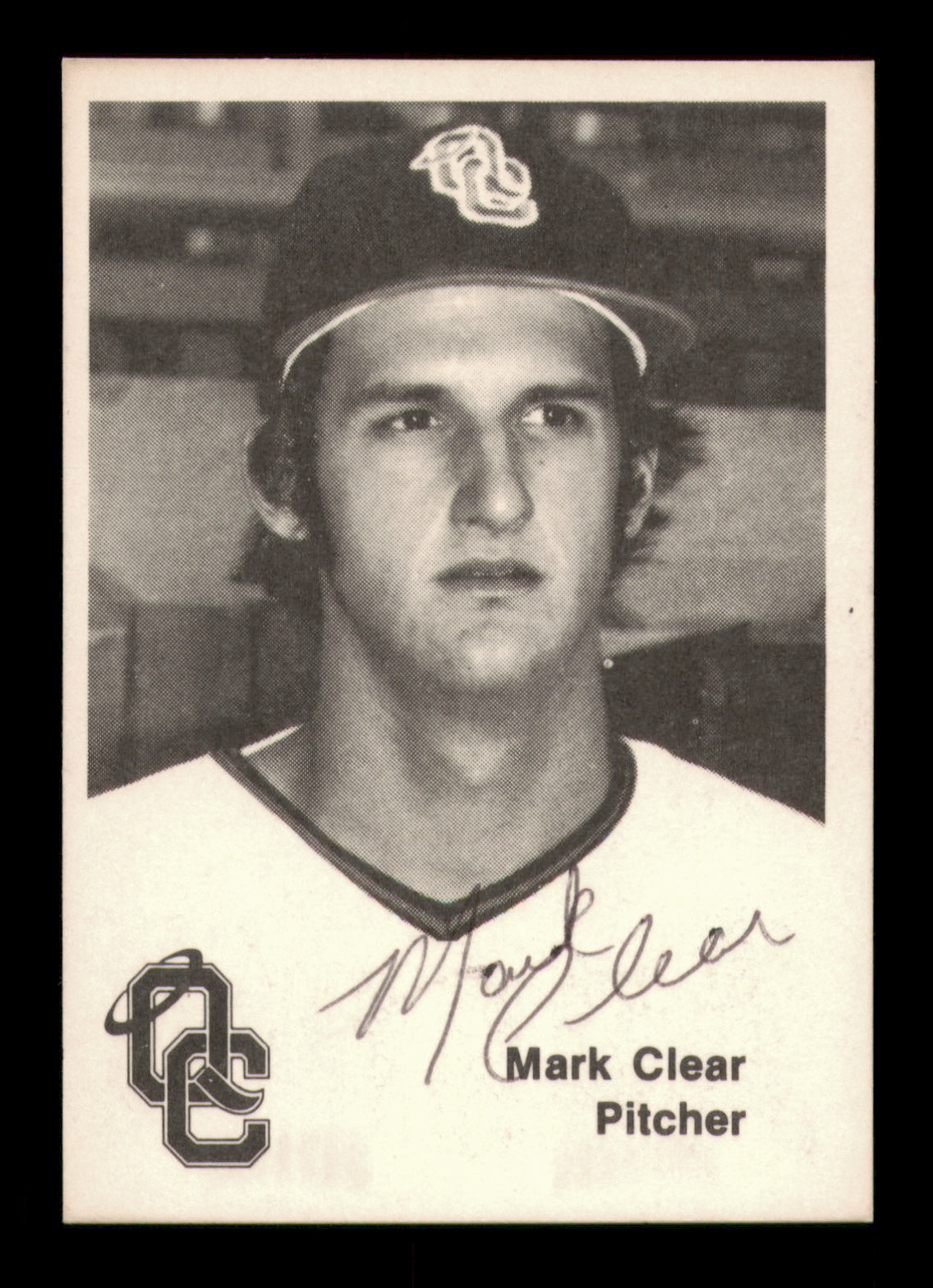 Mark Clear Autographed 1976 TCMA Rookie Card Quad City Angels — RSA