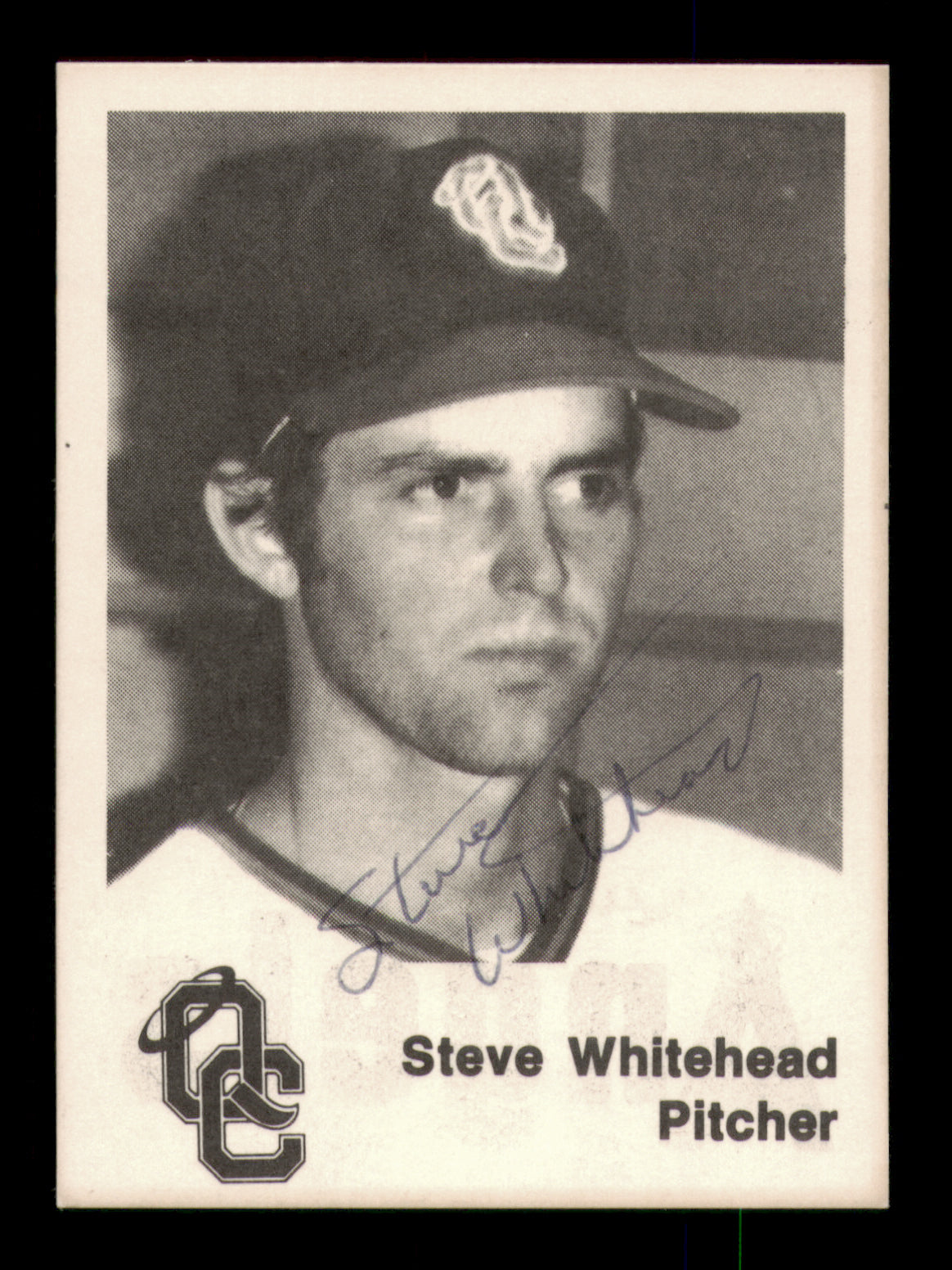 Steve Whitehead Autographed 1976 TCMA Rookie Card Quad City Angels — RSA