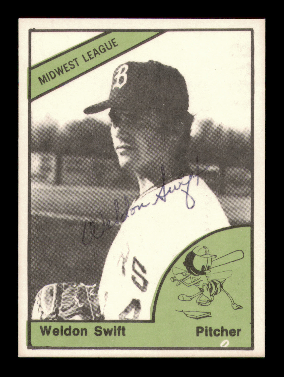 Weldon Swift Autographed 1978 TCMA Rookie Card #175 Burlington Bees — RSA