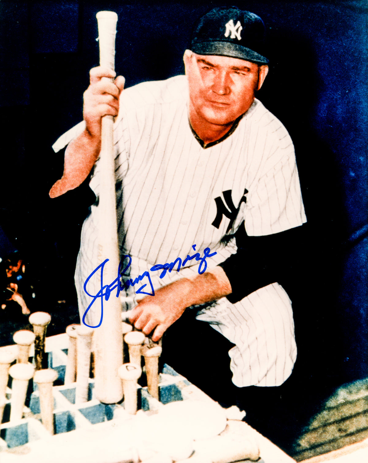 Johnny Mize Autographed 8x10 Photo New York Yankees — RSA