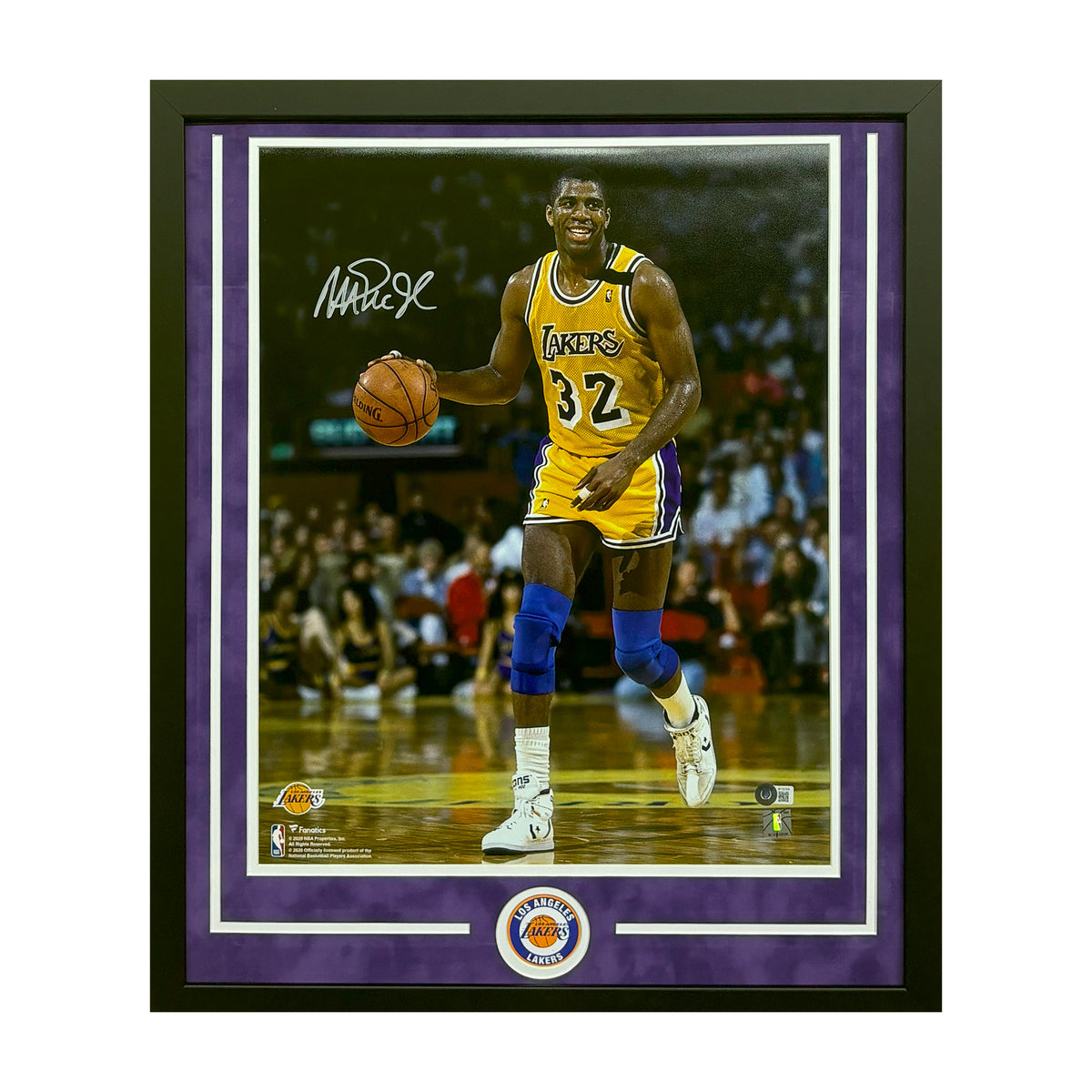 Magic Johnson Hand Signed & Framed Los Angeles Lakers 16x20 Basketball ...
