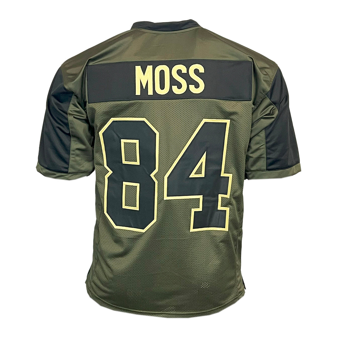 Randy Moss Unsigned Salute to Service Football Jersey — RSA