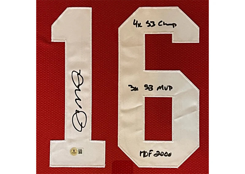 Joe Montana Signed 4x SB Champ - 3x SB MVP - HOF 2000 Inscription San — RSA