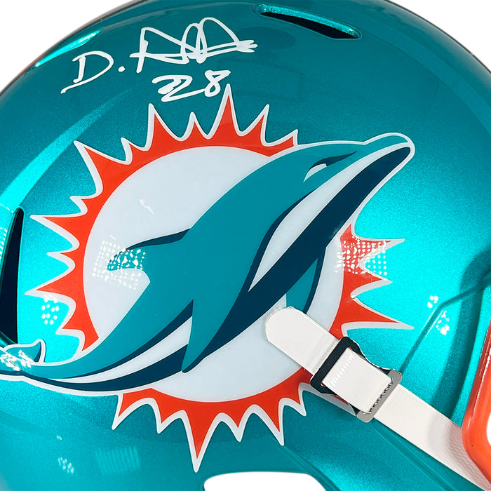 De'Von Achane Signed Miami Dolphins Flash Speed Full-Size Replica Foot ...