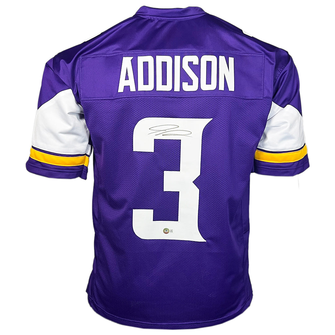Jordan Addison Signed Minnesota Purple Football Jersey (Beckett) — RSA