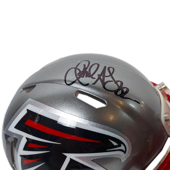 Jamal Anderson Signed Atlanta Falcons Flash Speed Mini Football Helmet ...