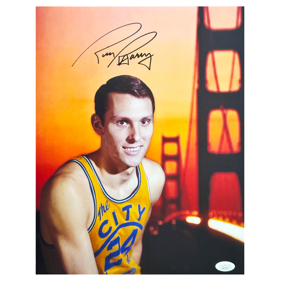 Rick Barry Signed Pose 2 Basketball 11x14 Photo (JSA) — RSA