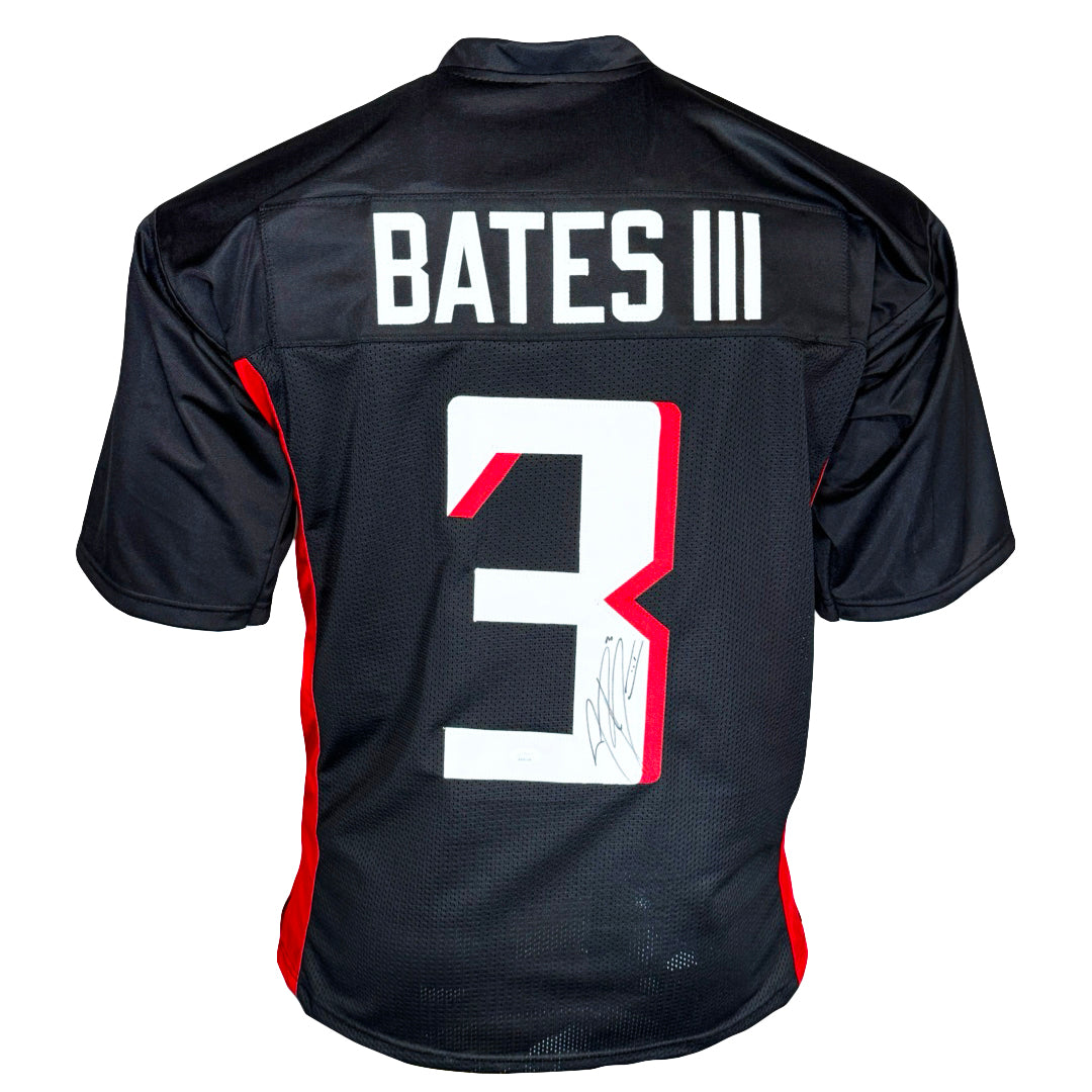 Jessie Bates III Signed Atlanta Black Football Jersey (JSA) — RSA