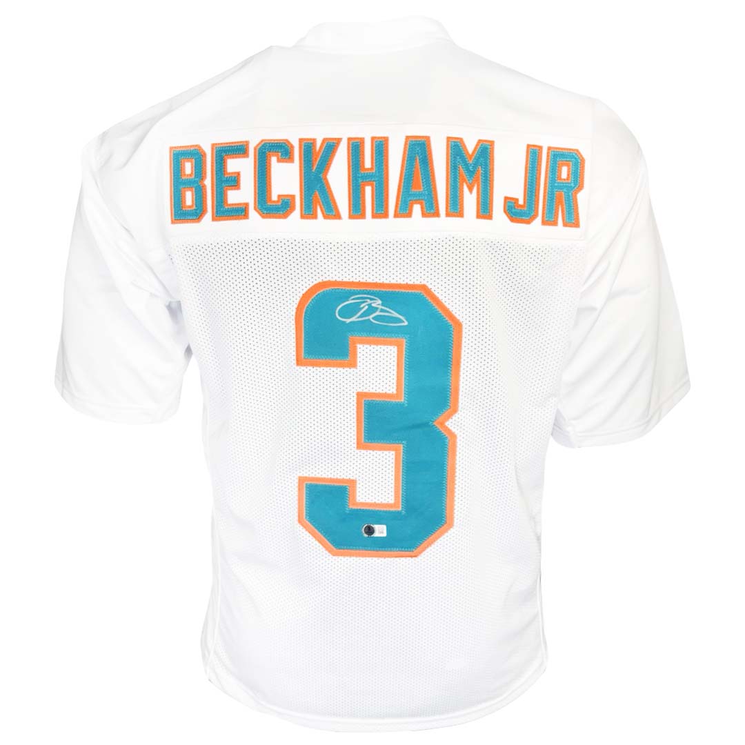 OBJ Signed Dolphins Football Jersey, White - RSA