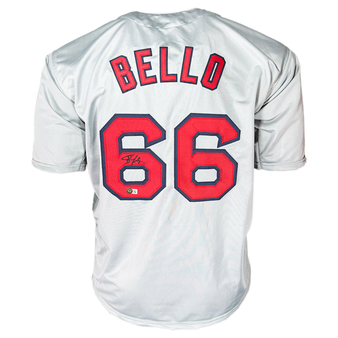 Brayan Bello Signed Boston Grey Baseball Jersey Black Ink (Beckett) — RSA