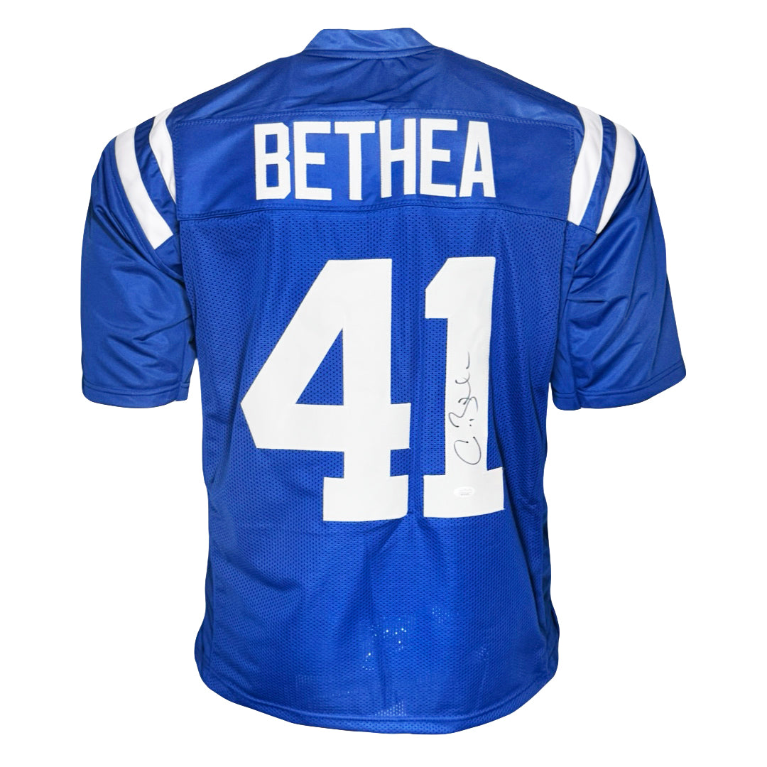 Antoine Bethea Signed Indianapolis Blue Football Jersey (JSA) — RSA