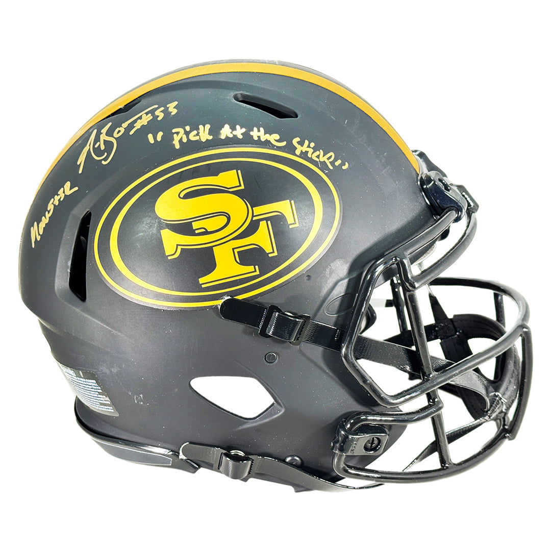 NaVorro Bowman Signed Pick at the Stick - MON5T3R Inscription San Fran ...
