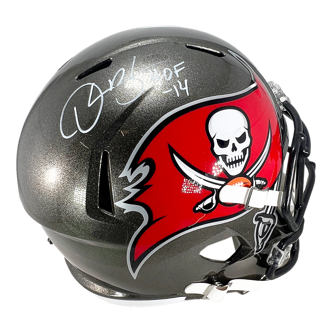 Derrick Brooks Signed HOF 14 Inscription Tampa bay Buccaneers Speed Fu — RSA