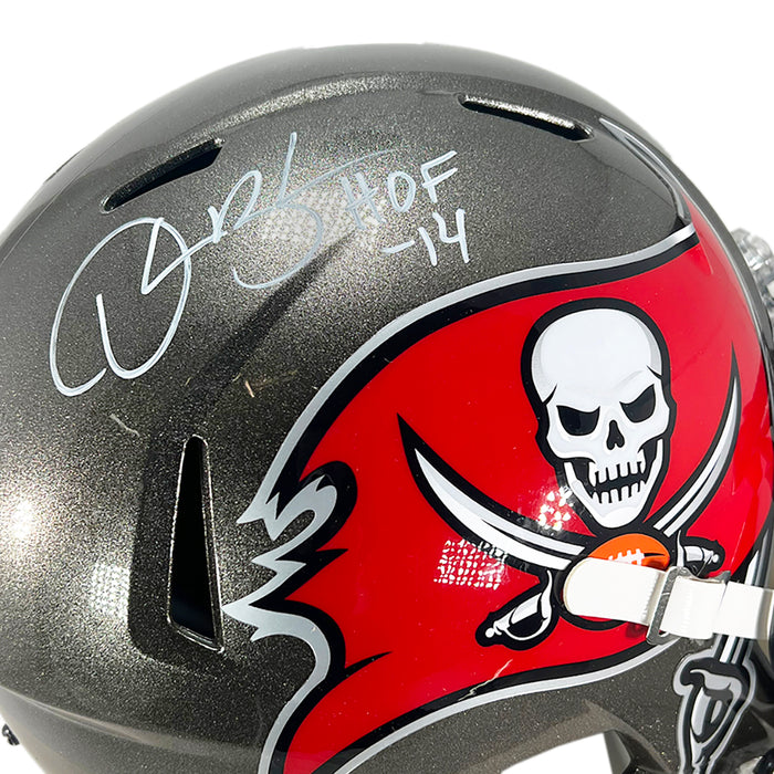 Derrick Brooks Signed HOF 14 Inscription Tampa bay Buccaneers Speed Fu ...