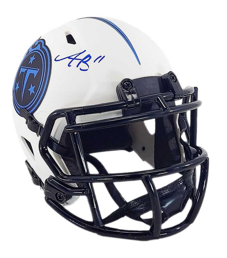 AJ Brown Signed Tennessee Titans Lunar Eclipse Speed Mini Football Hel ...