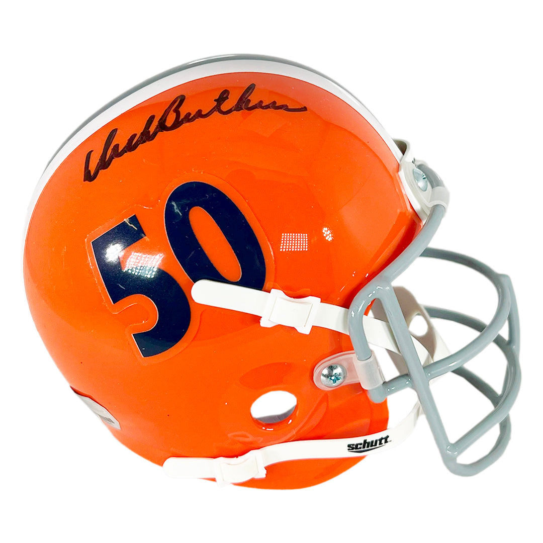 Dick Butkus Signed Illinois Fighting Illini Mini Schutt Football Helme ...