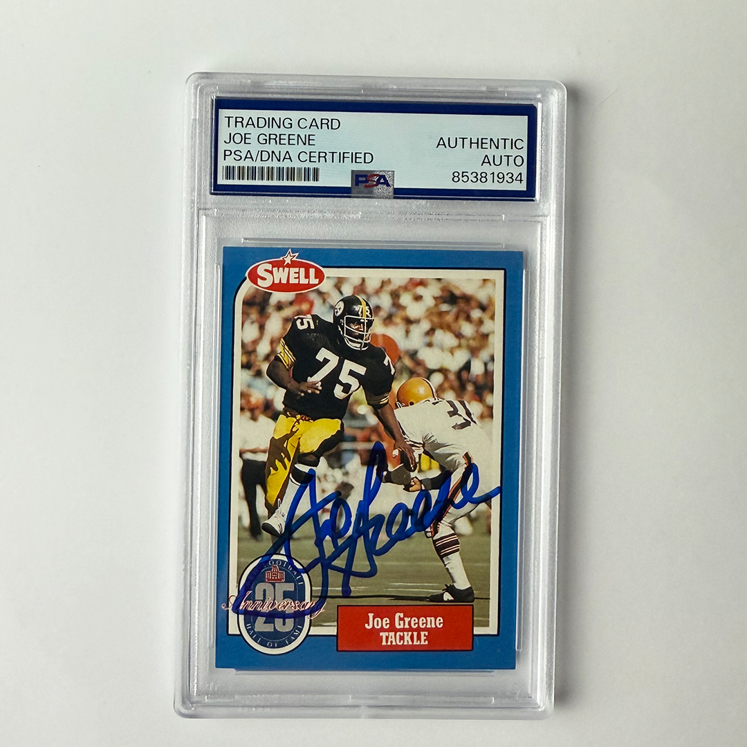 Joe Greene Signed 1990 Swell #142 PSA Auto Authentic — RSA