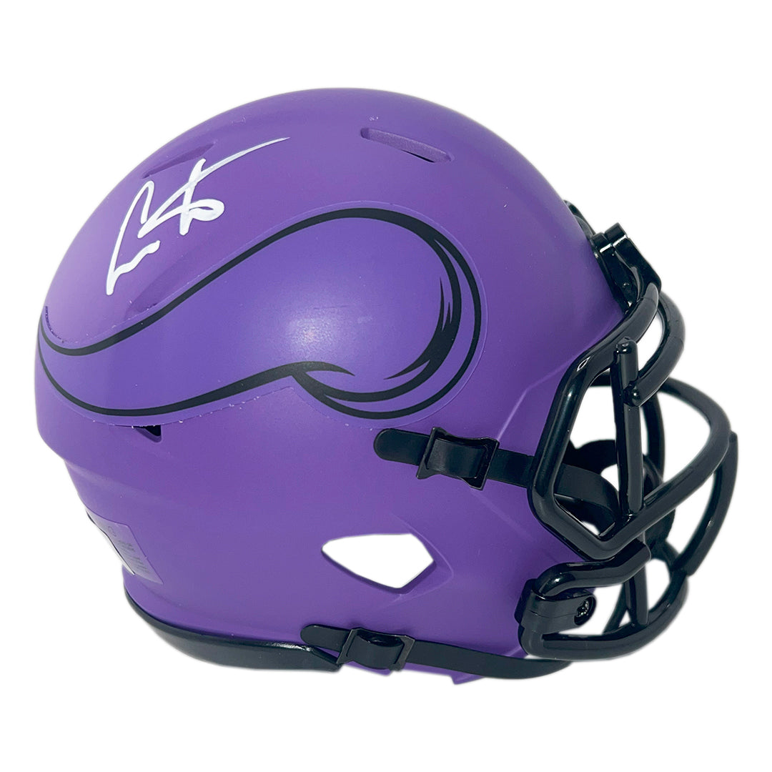 Cris Carter Signed Minnesota Vikings Rave Mini Football Helmet (Becket ...