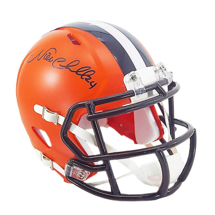 Nick Chubb Signed Cleveland Browns Speed Mini Football Helmet (Beckett ...
