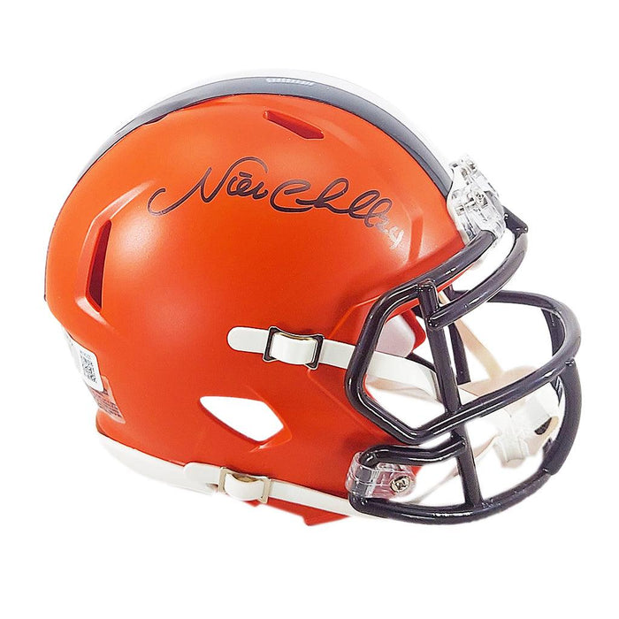 Nick Chubb Signed Cleveland Browns Speed Mini Football Helmet (Beckett ...
