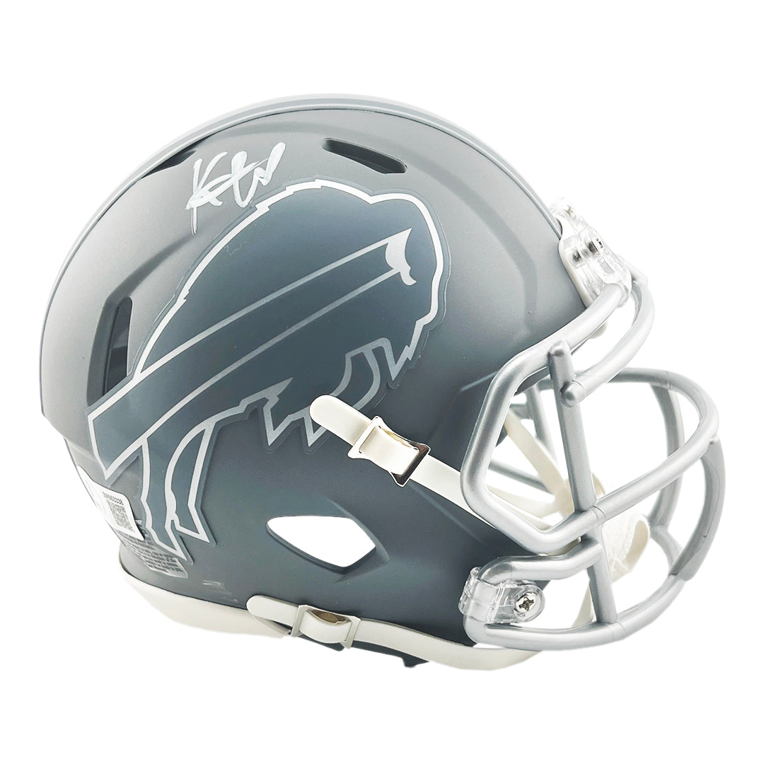 Keon Coleman Signed Buffalo Bills Slate Alternate Speed Mini Football — RSA