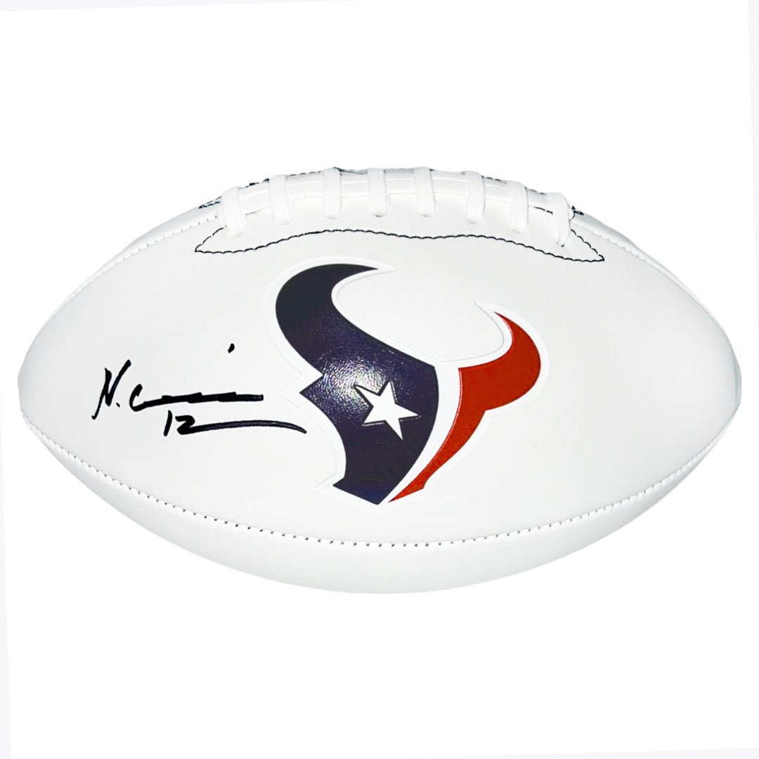 Nico Collins Signed Houston Texans Official NFL Team Logo Football (Be ...