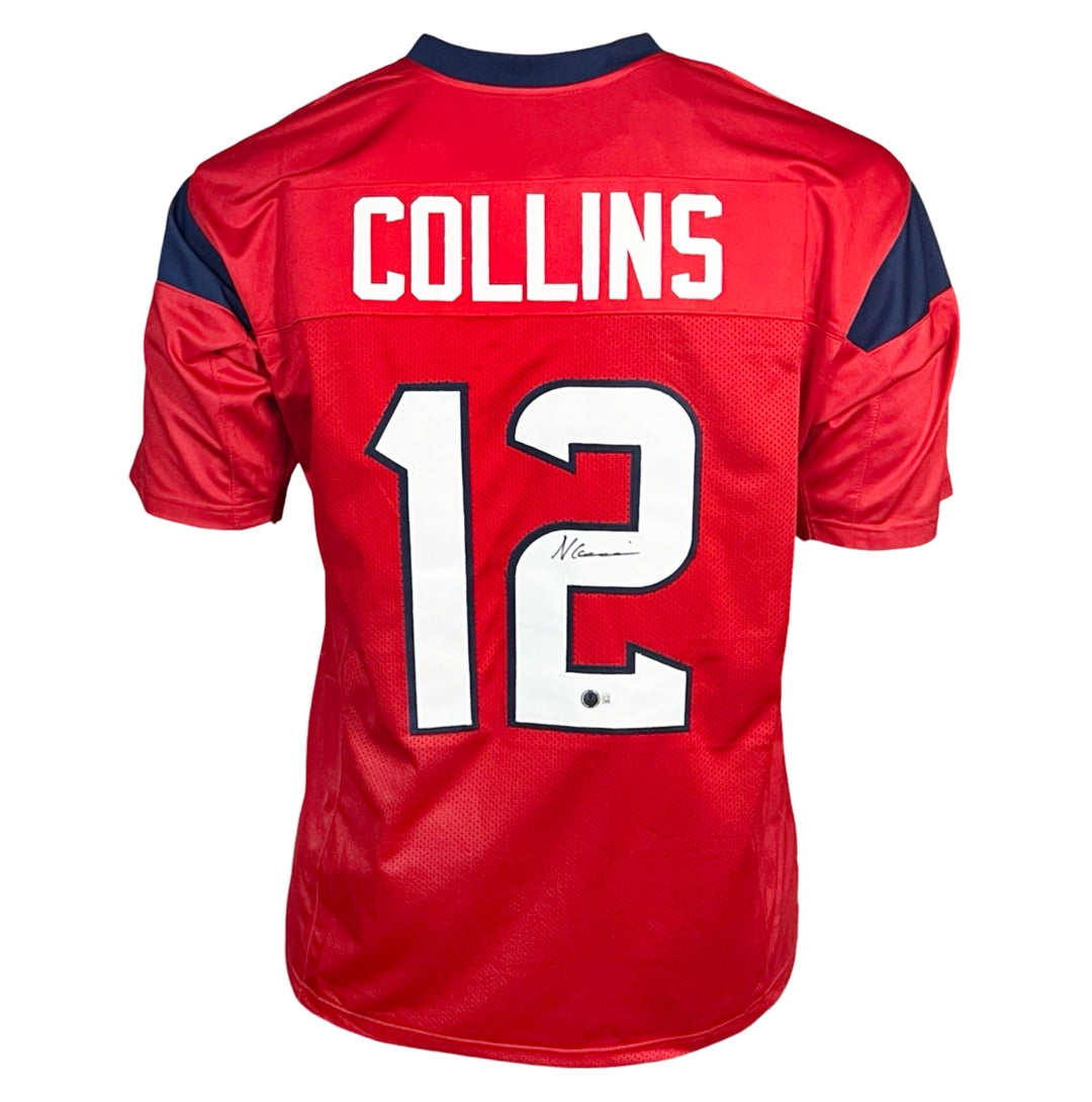 Nico Collins Signed Houston Red Football Jersey (Beckett) — RSA