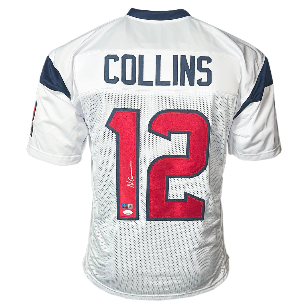 Nico Collins Signed Houston White Football Jersey (JSA) — RSA