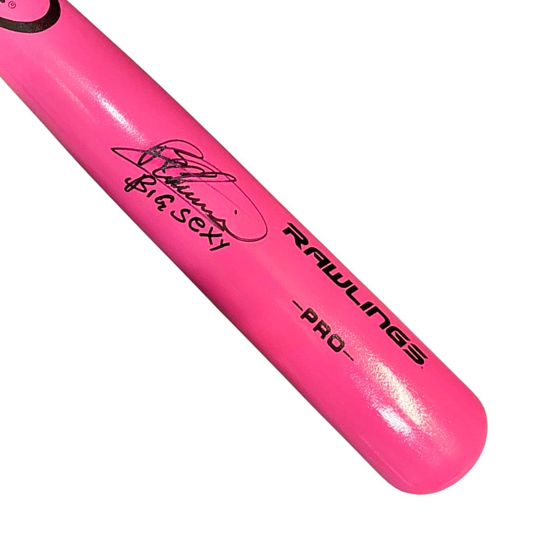Bartolo Colon Signed Big Sexy Inscription Rawlings Pink Baseball Bat ...