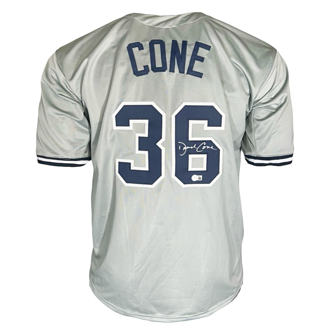 David Cone Signed New York Grey Baseball Jersey (Beckett) — RSA