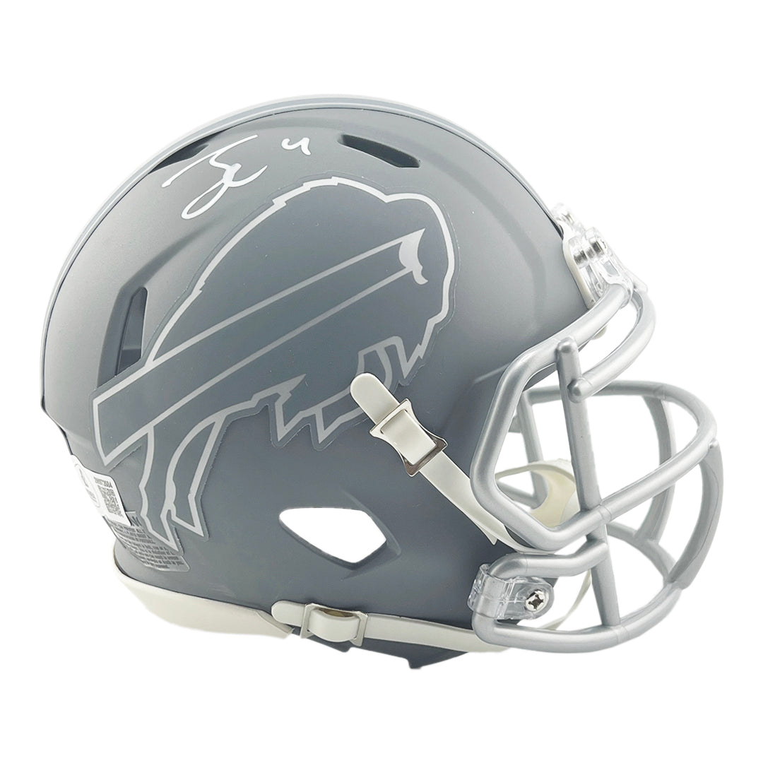 James Cook Signed Buffalo Bills Slate Alternate Speed Mini Football He ...