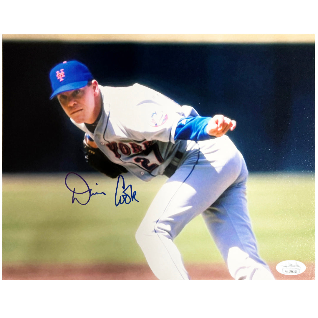 Dennis Cook Signed New York Pose 2 Baseball 8x10 Photo (JSA) — RSA