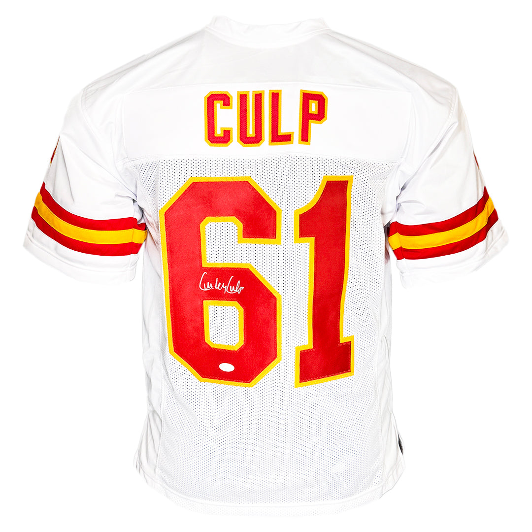 Curley Culp Signed Kansas City White Football Jersey (JSA) — RSA